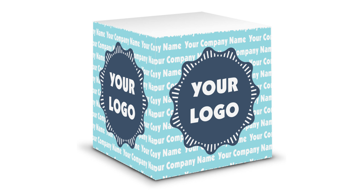 Custom Logo & Company Name Sticky Note Cube | YouCustomizeIt