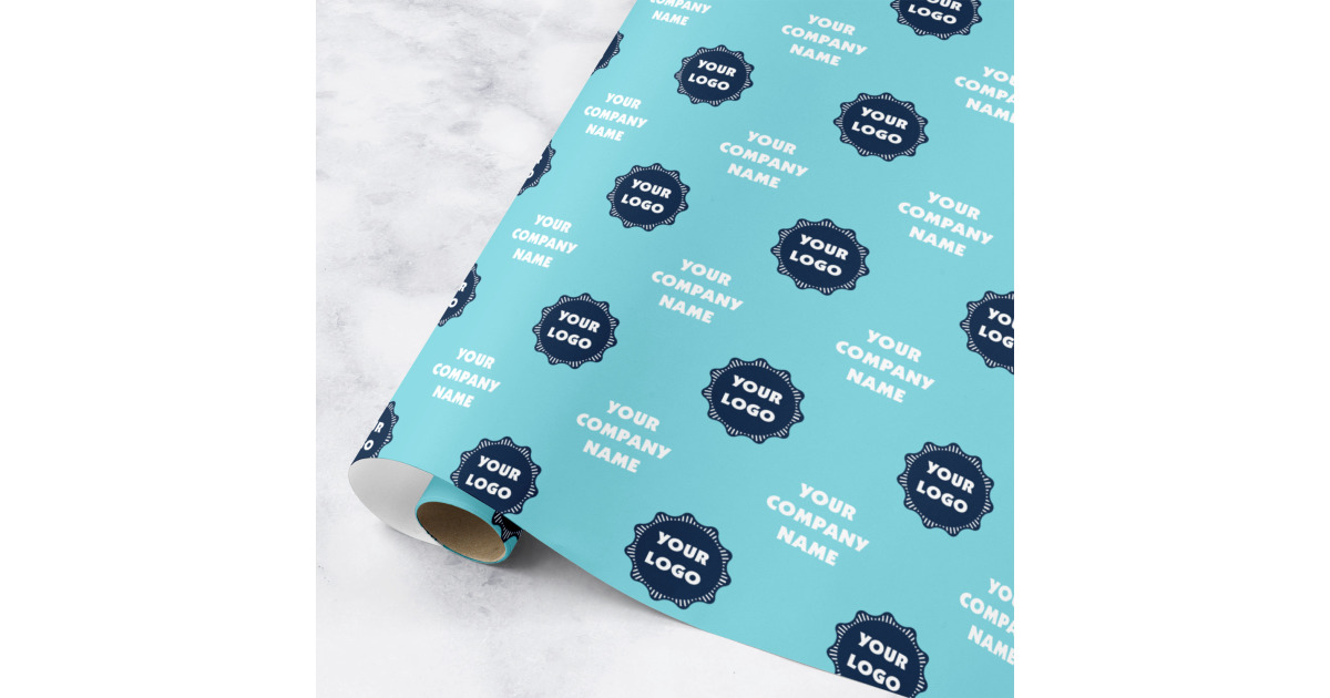 Custom Logo & Company Name Wrapping Paper Roll - Small - Satin ...