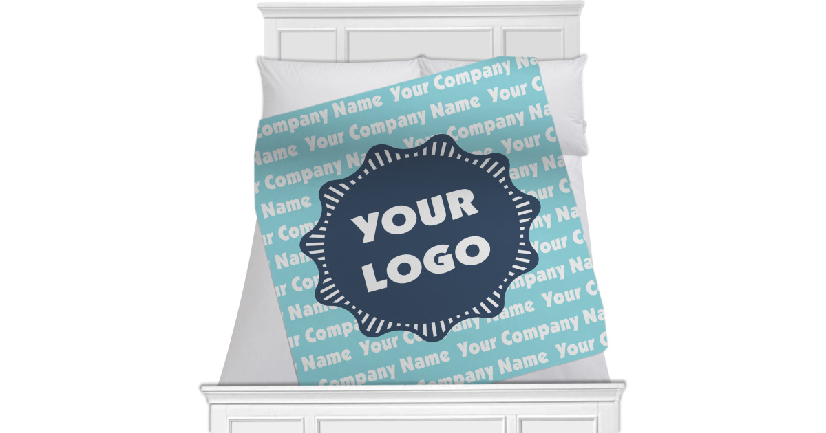 Custom Logo & Company Name Minky Blanket | YouCustomizeIt