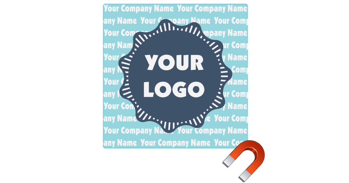 Custom Logo & Company Name Square Car Magnet - 10" | YouCustomizeIt