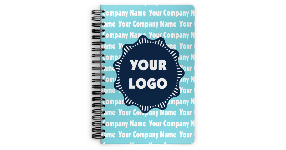 Custom Logo & Company Name Spiral Notebook - 7" x 10" | YouCustomizeIt