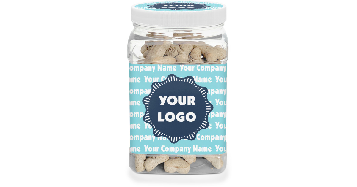 Custom Logo & Company Name Dog Treat Jar | YouCustomizeIt