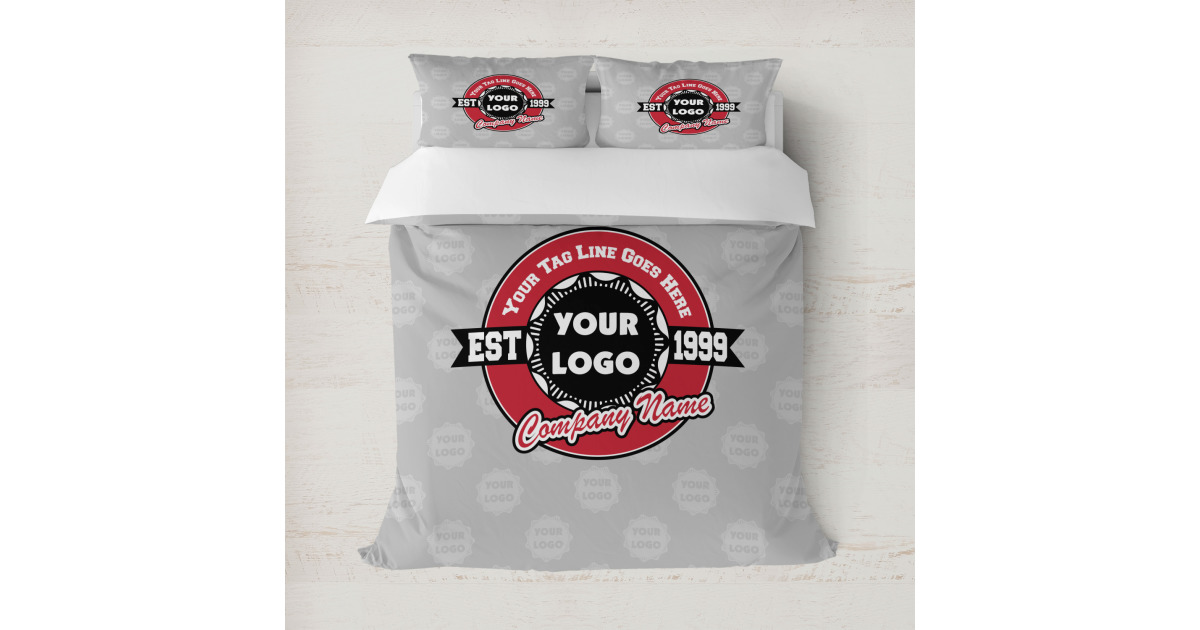 Custom Logo & Tag Line Duvet Cover & Sets w/ Logos | YouCustomizeIt