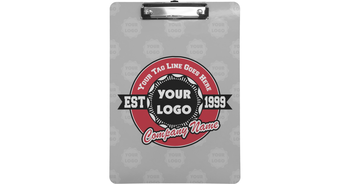 Custom Logo & Tag Line Clipboard w/ Logos | YouCustomizeIt