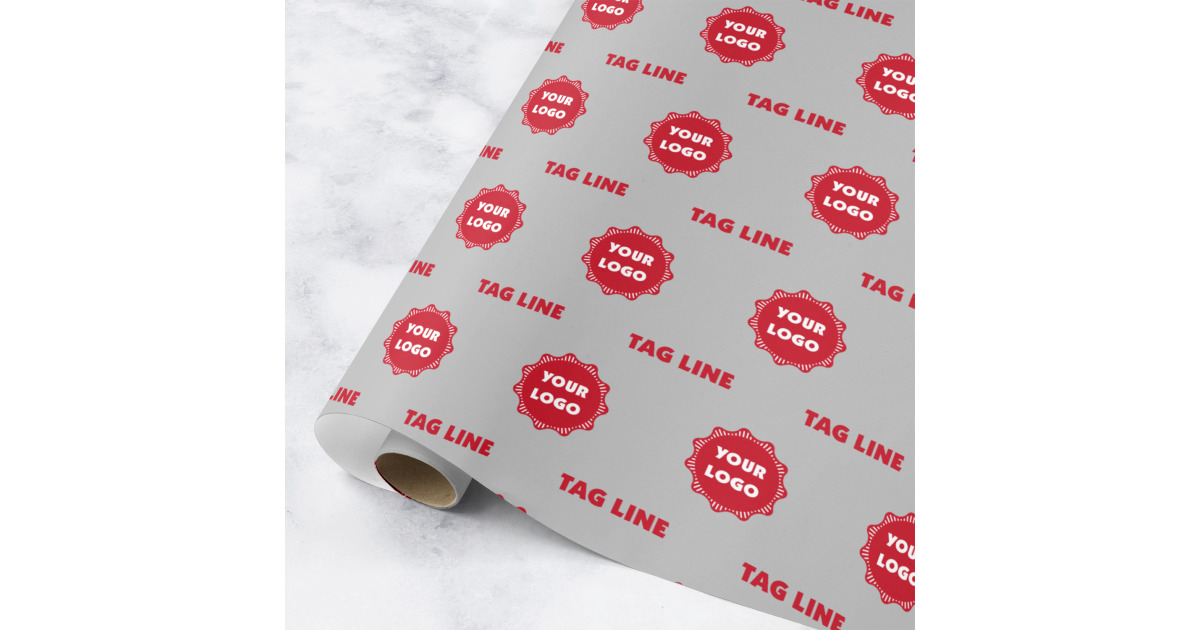 Custom Logo & Tag Line Wrapping Paper Roll - Small - Satin ...