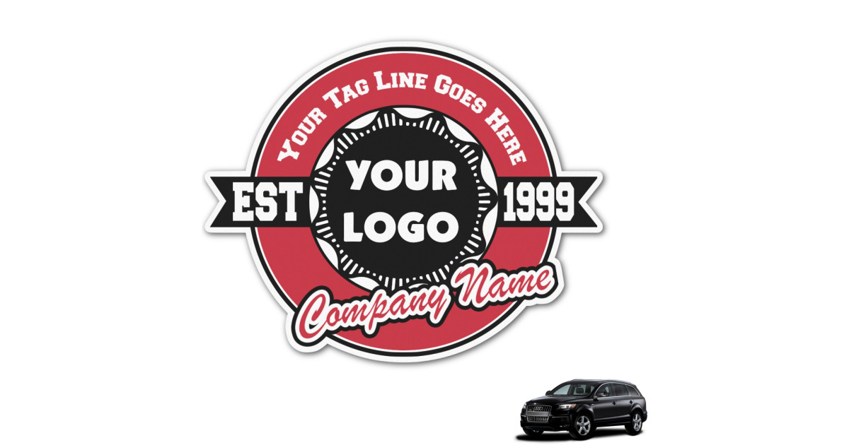 Custom Logo & Tag Line Graphic Car Decal (Personalized) | YouCustomizeIt