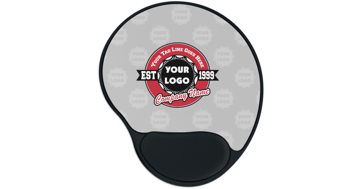 Custom Logo & Tag Line Mouse Pad with Wrist Support | YouCustomizeIt