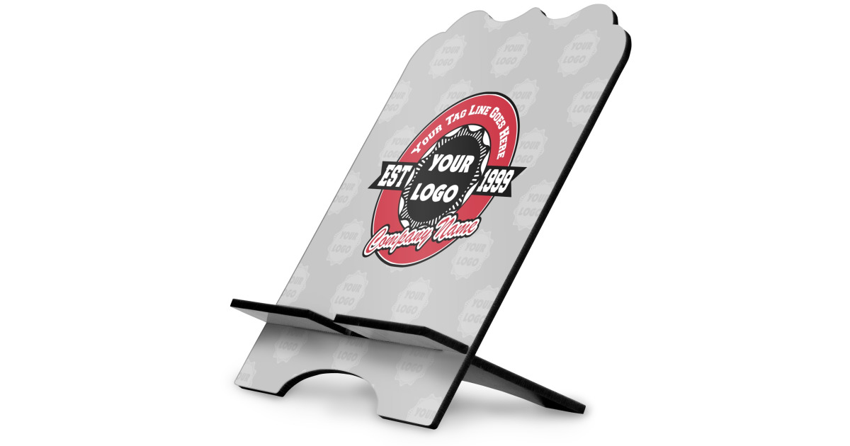 Custom Logo & Tag Line Stylized Tablet Stand w/ Logos | YouCustomizeIt