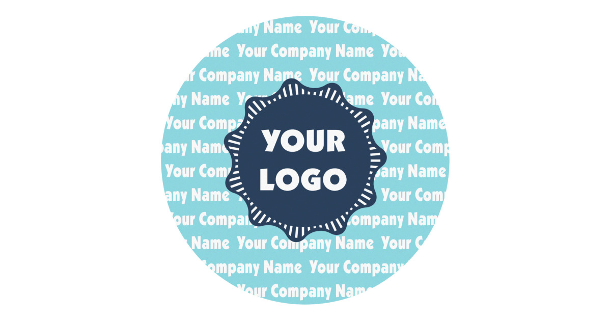 Custom Logo & Company Name Round Decal - Small | YouCustomizeIt