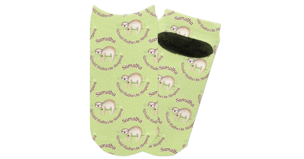 Custom Sloth Adult Ankle Socks (Personalized) | YouCustomizeIt