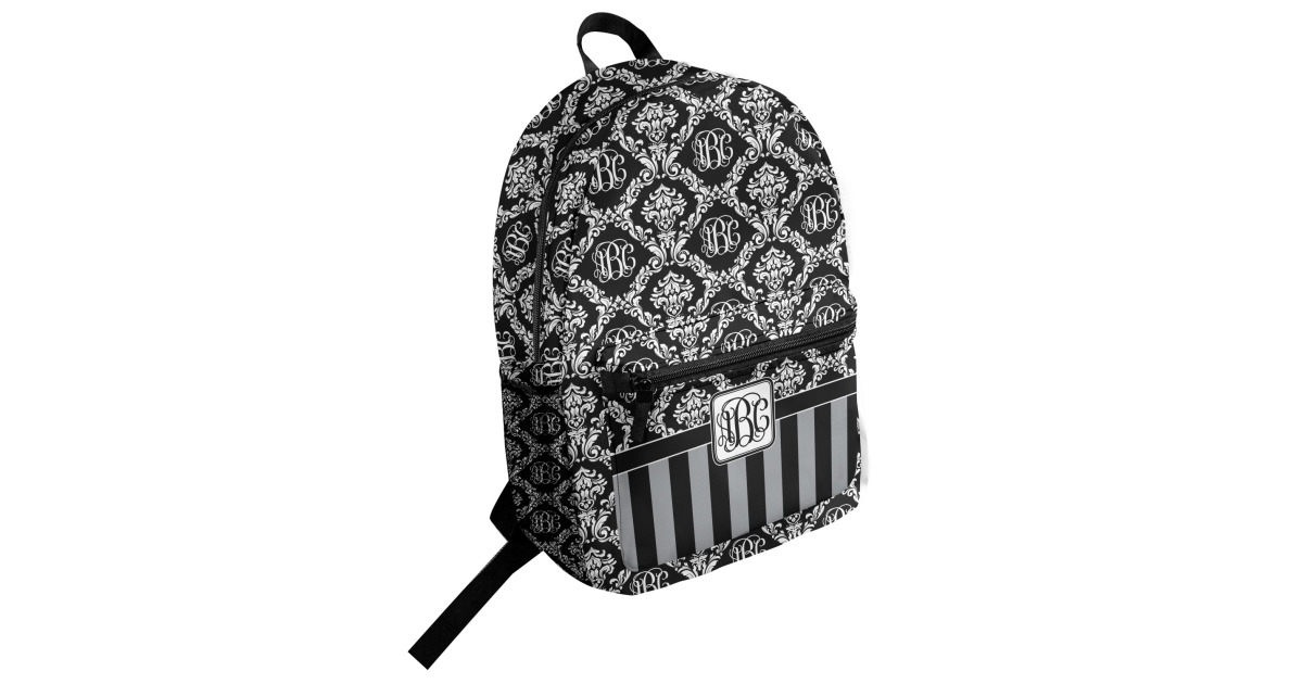 Custom Monogrammed Damask Student Backpack (Personalized) | YouCustomizeIt