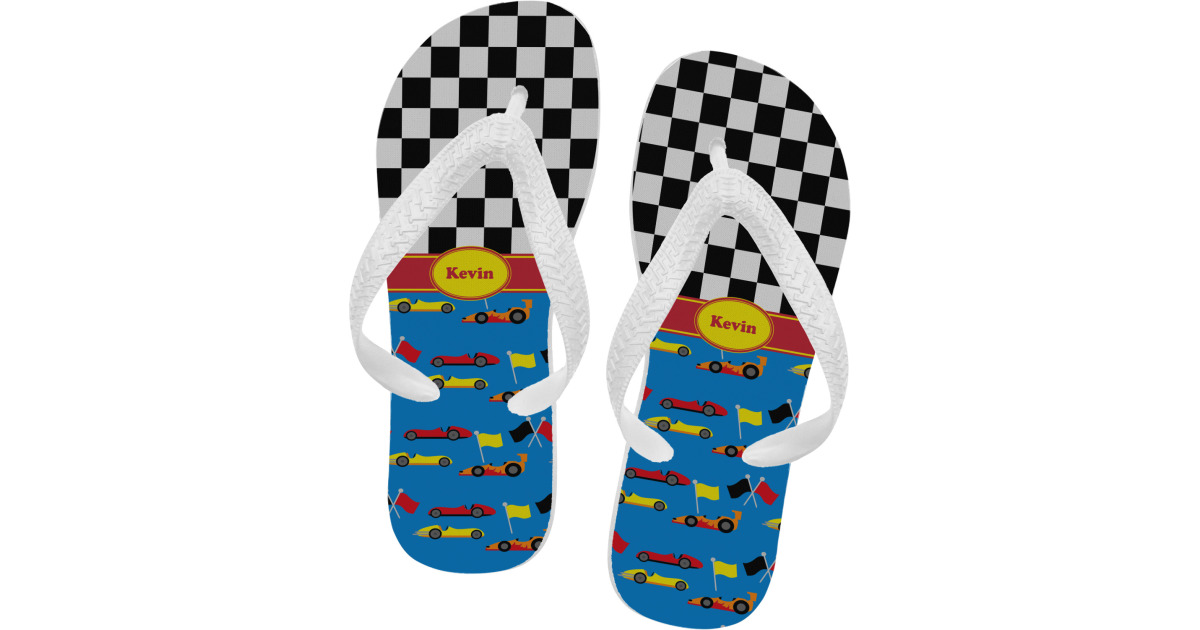 Custom Racing Car Flip Flops (Personalized) | YouCustomizeIt