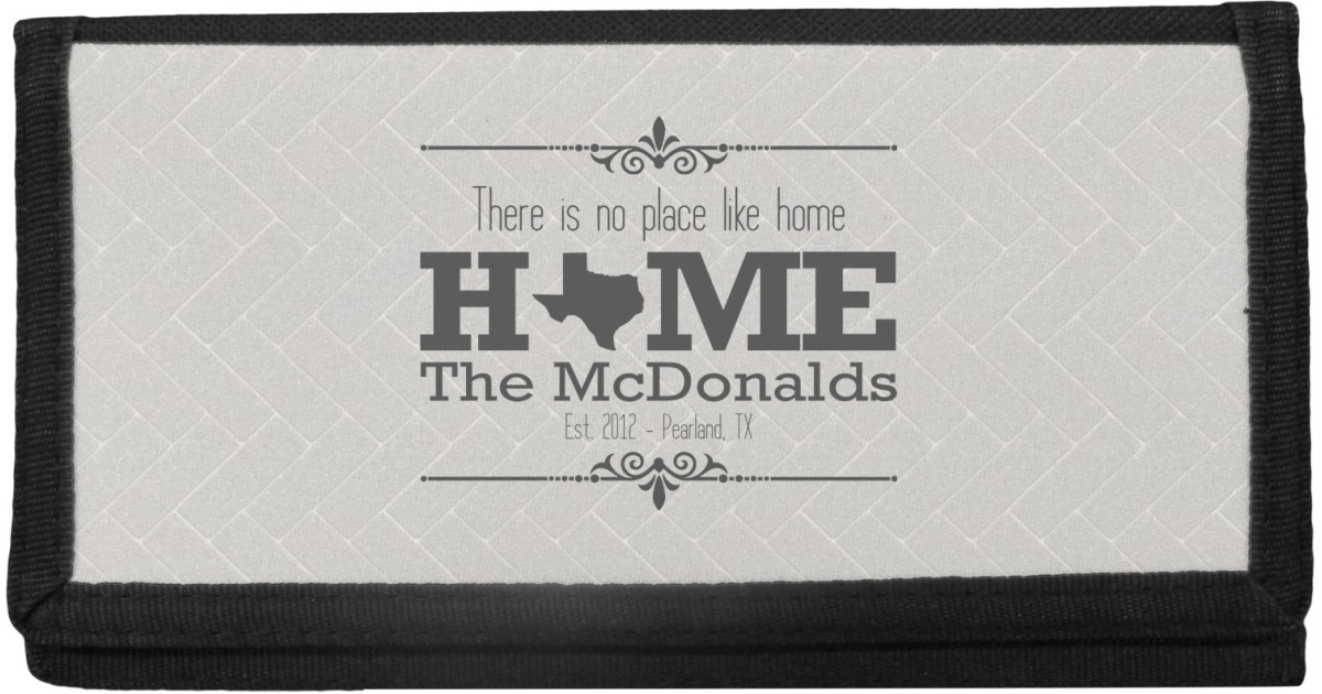 Custom Home State Canvas Checkbook Cover (Personalized) | YouCustomizeIt