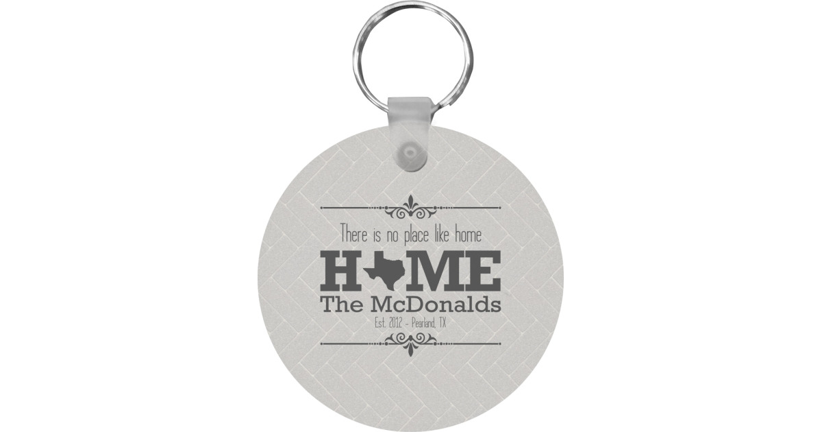 Custom Home State Round Plastic Keychain (Personalized) | YouCustomizeIt