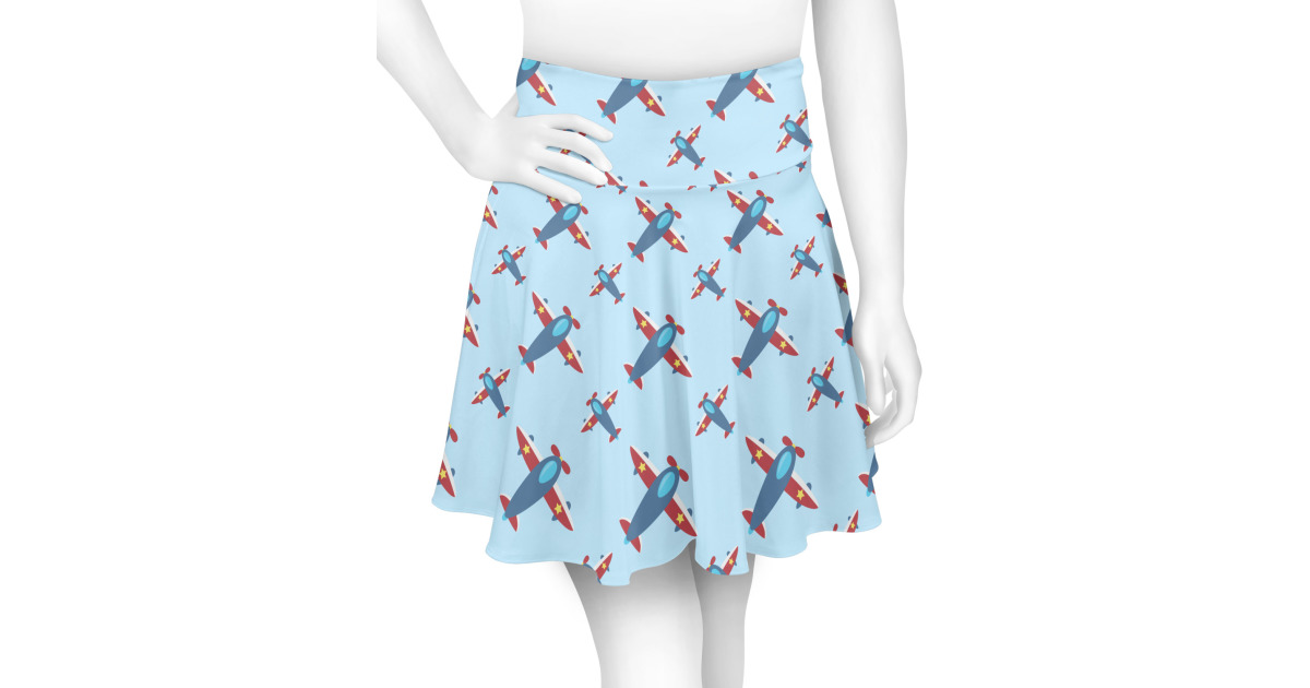 Custom Airplane Theme Skater Skirt | YouCustomizeIt
