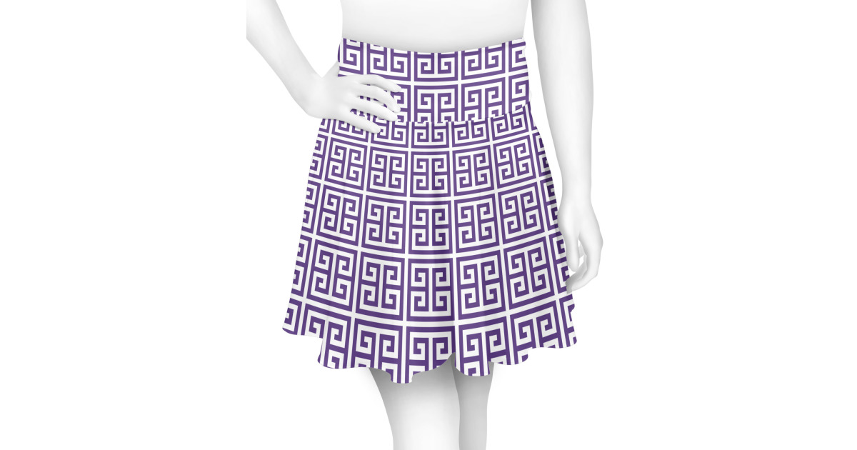 Custom Greek Key Skater Skirt | YouCustomizeIt