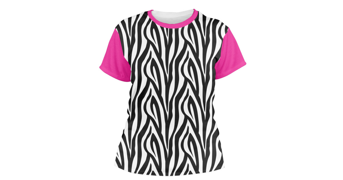 Custom Zebra Print Women's Crew T-Shirt | YouCustomizeIt