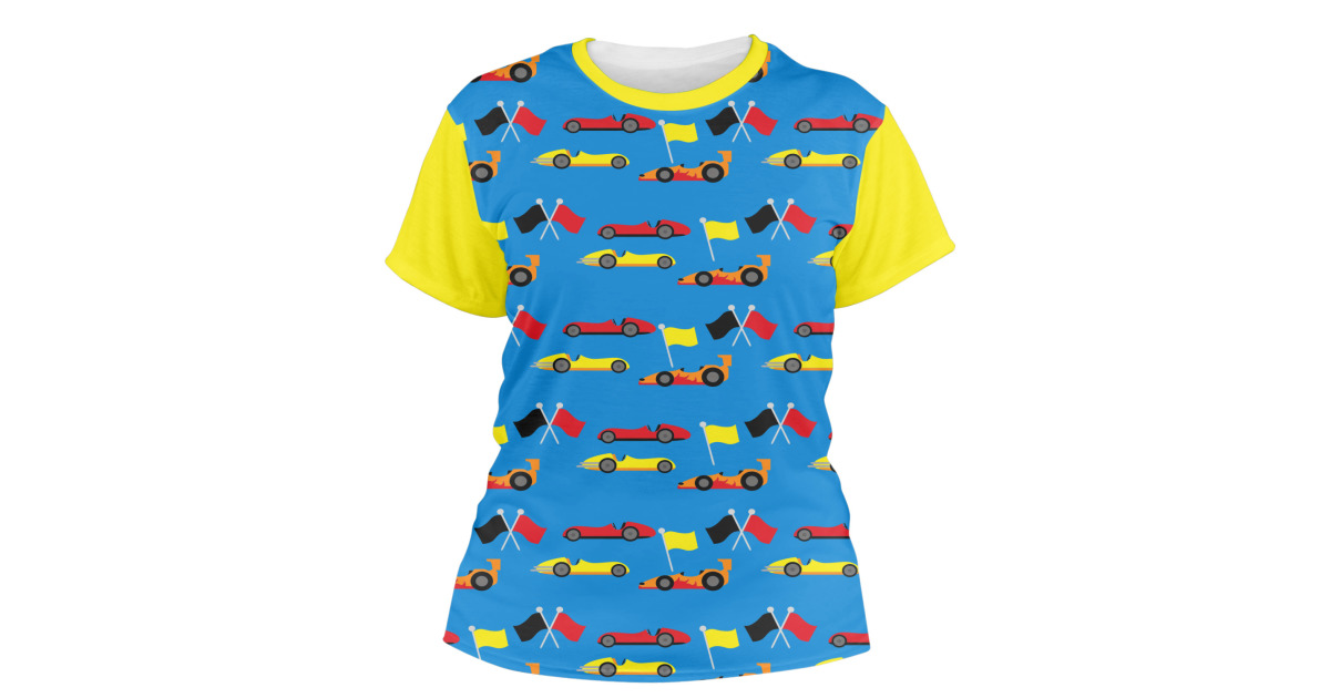 Custom Racing Car Women's Crew T-Shirt | YouCustomizeIt