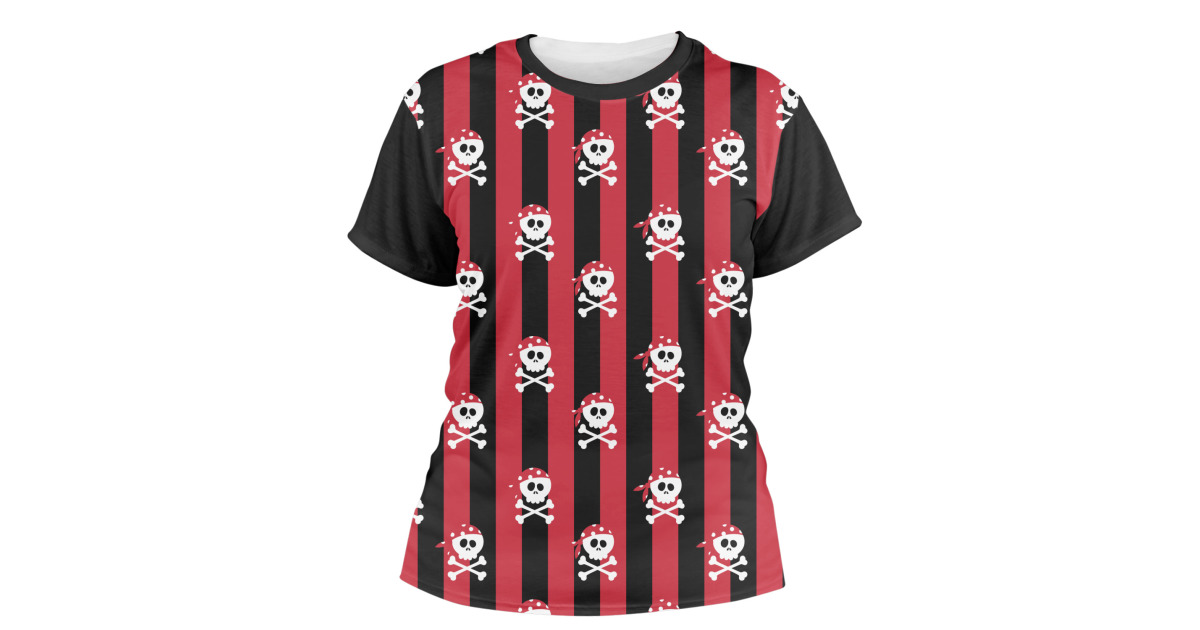 Custom Pirate & Stripes Women's Crew T-Shirt | YouCustomizeIt
