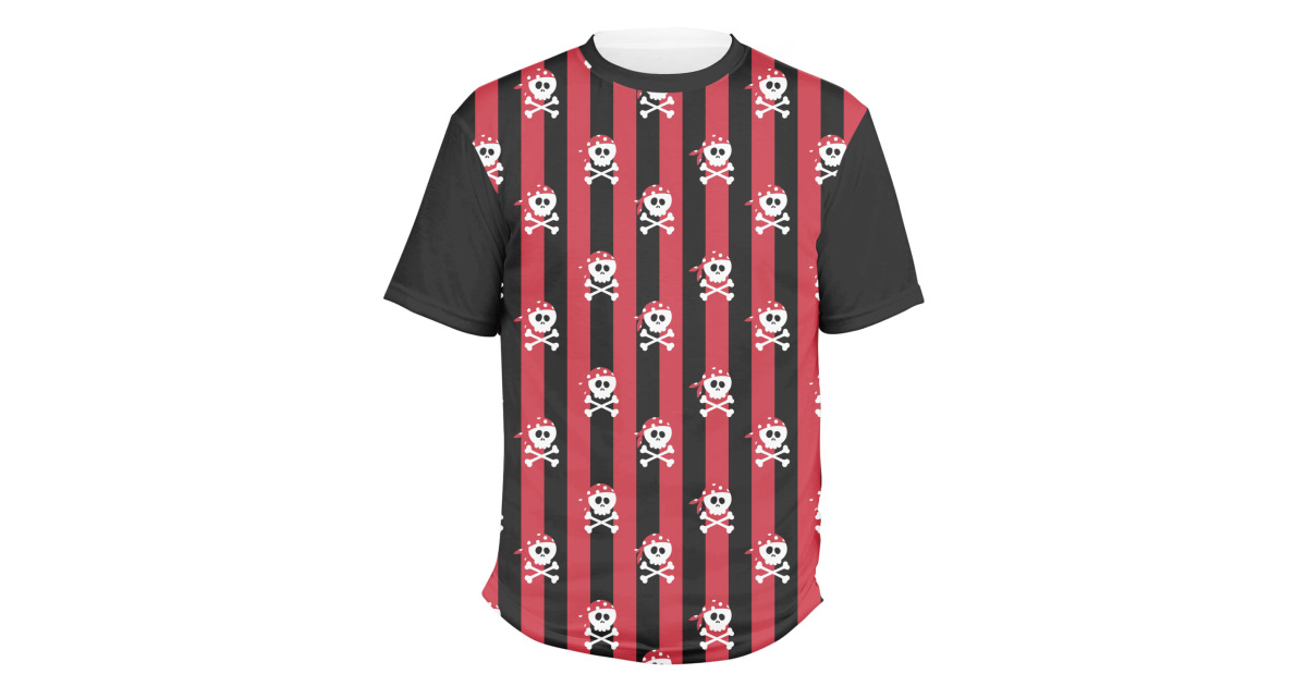 Custom Pirate & Stripes Men's Crew T-Shirt | YouCustomizeIt