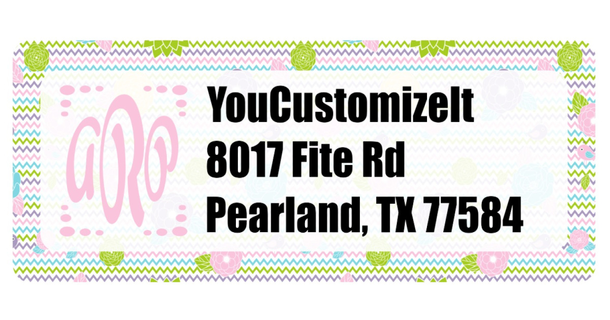 Custom Girly Girl Return Address Labels (Personalized) | YouCustomizeIt
