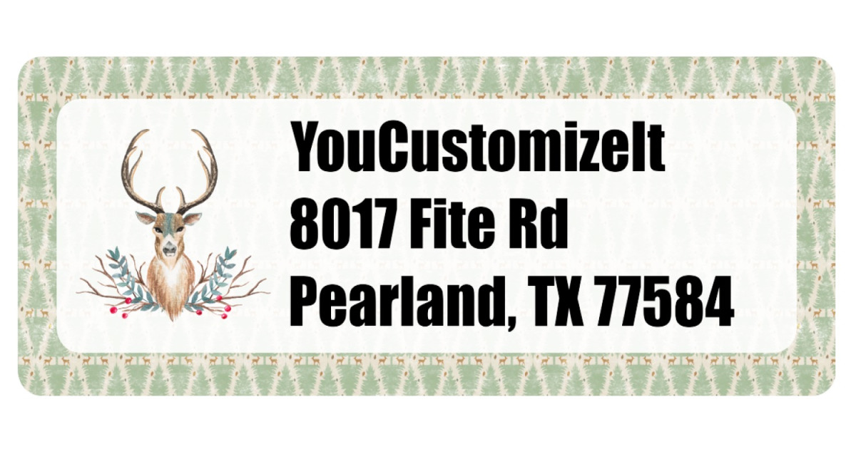 Custom Deer Return Address Labels (Personalized) | YouCustomizeIt