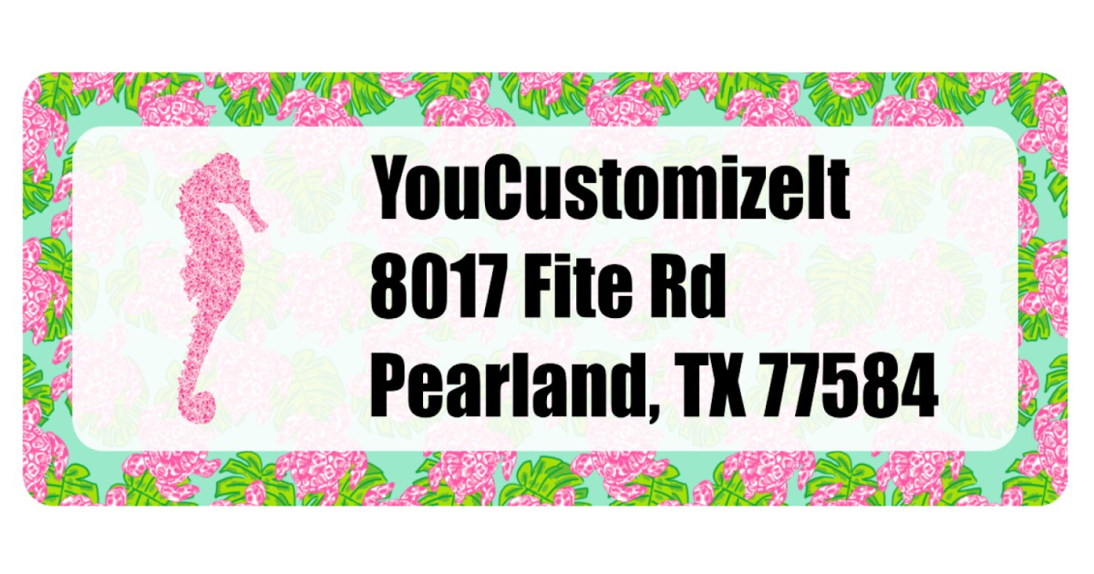 Custom Preppy Return Address Labels (Personalized) | YouCustomizeIt