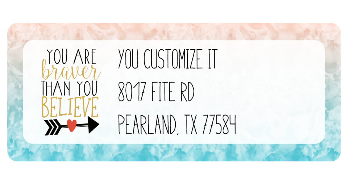 Custom Inspirational Quotes Return Address Labels | YouCustomizeIt