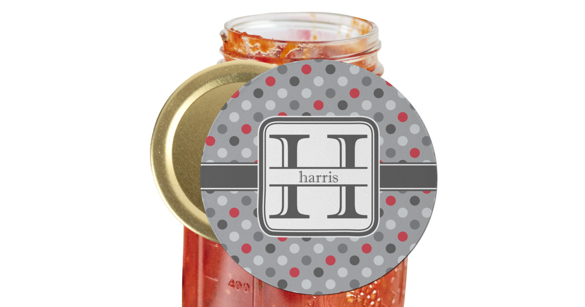 Custom Red & Gray Polka Dots Jar Opener (Personalized) | YouCustomizeIt