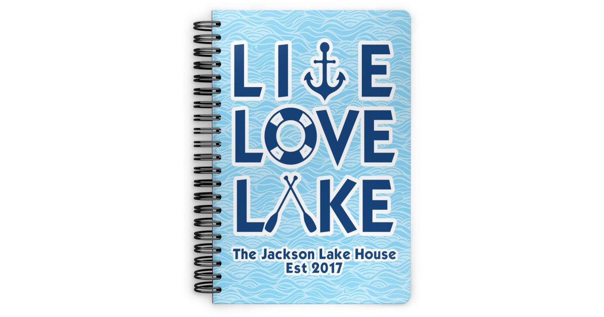 Custom Live Love Lake Spiral Notebook (Personalized) | YouCustomizeIt