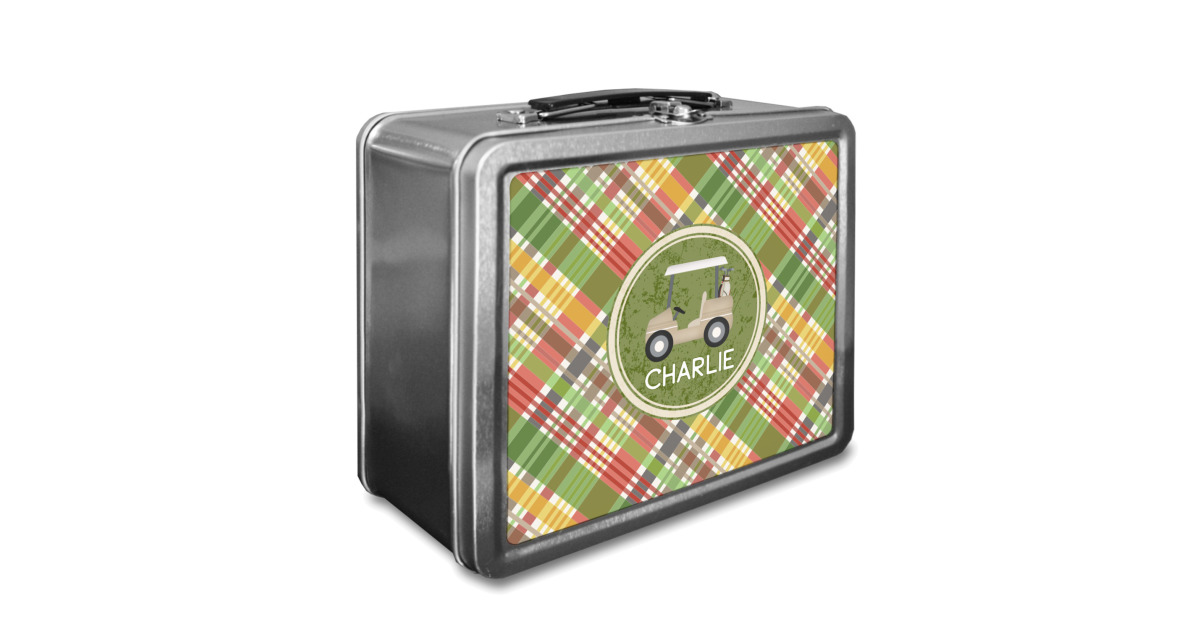 Custom Golfer's Plaid Lunch Box (Personalized) | YouCustomizeIt