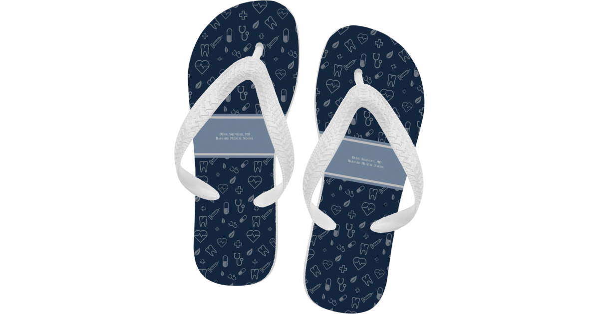 Custom Medical Doctor Flip Flops (Personalized) | YouCustomizeIt