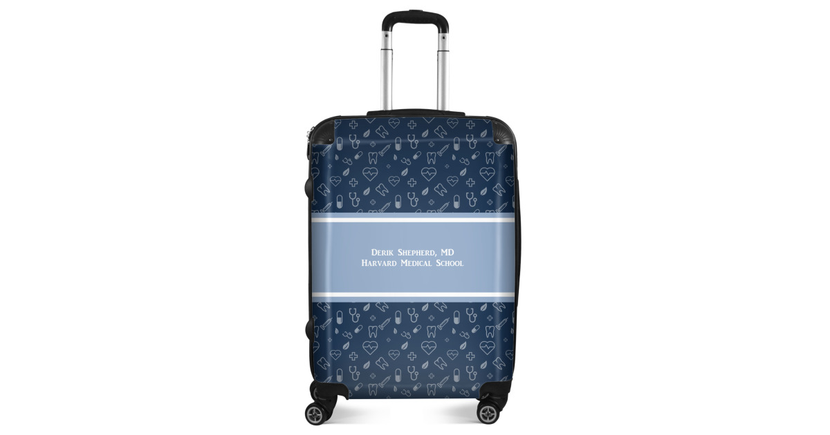 Custom Medical Doctor Suitcase - 24" Medium - Checked (Personalized ...