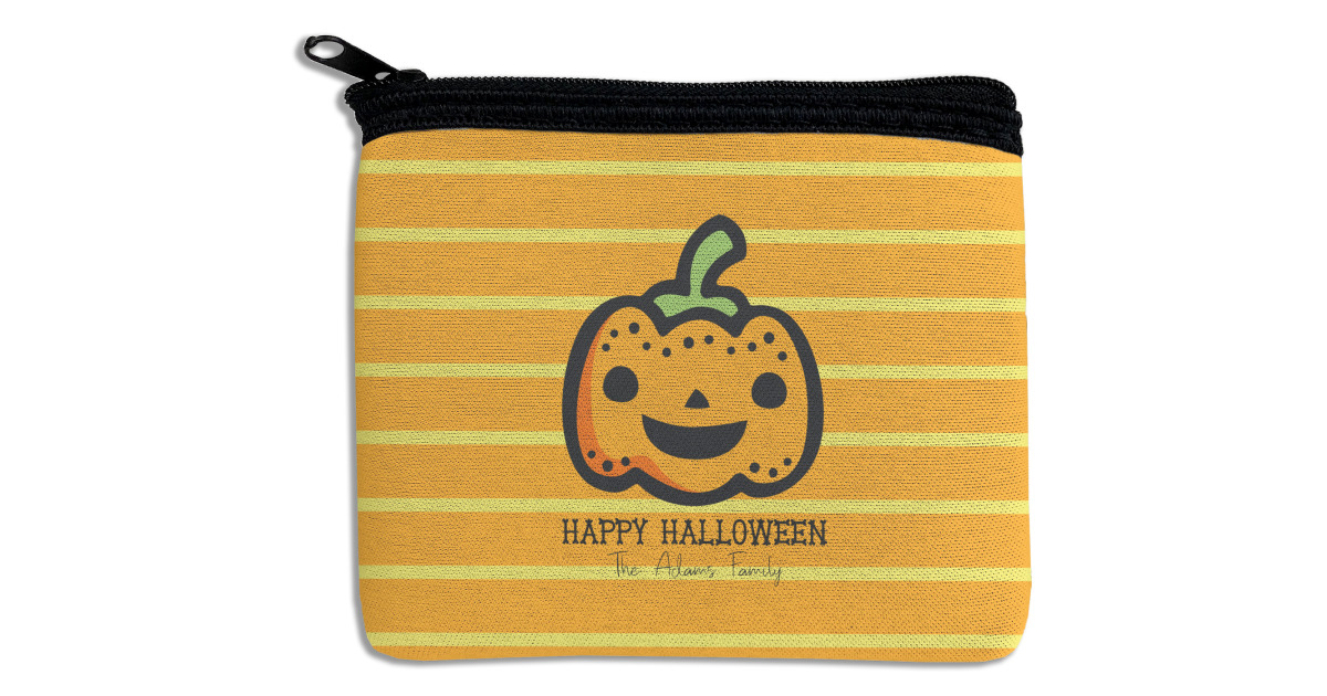 Custom Halloween Pumpkin Rectangular Coin Purse (Personalized ...
