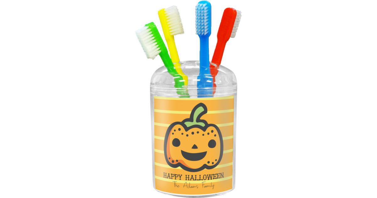 Custom Halloween Pumpkin Toothbrush Holder (Personalized) | YouCustomizeIt