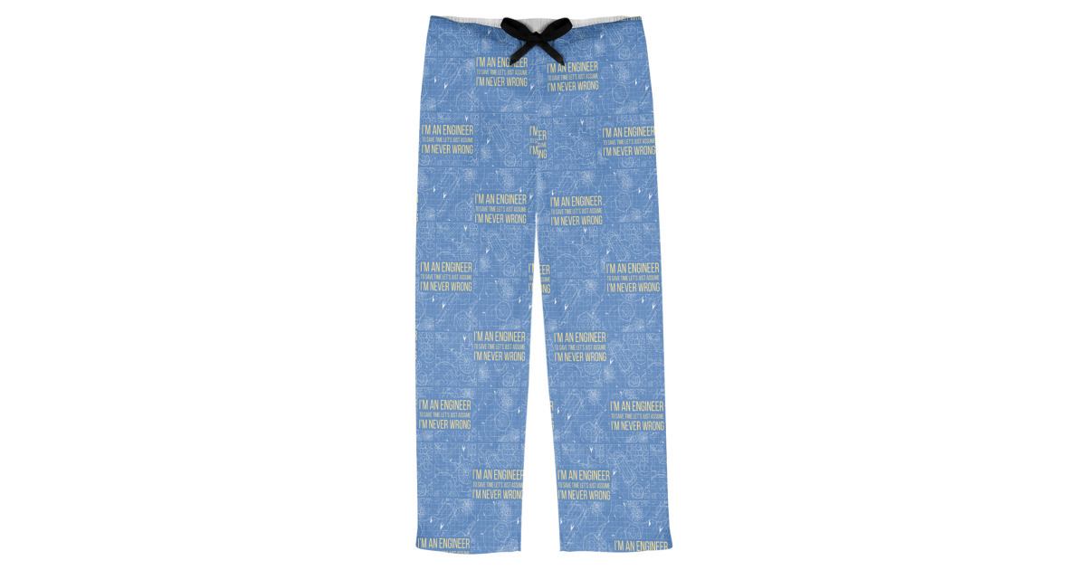 Custom Engineer Quotes Mens Pajama Pants | YouCustomizeIt