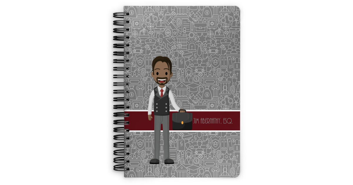 Custom Lawyer / Attorney Avatar Spiral Notebook (Personalized ...