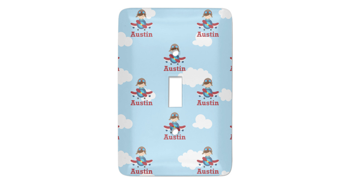 Custom Airplane & Pilot Light Switch Cover (Personalized) | YouCustomizeIt