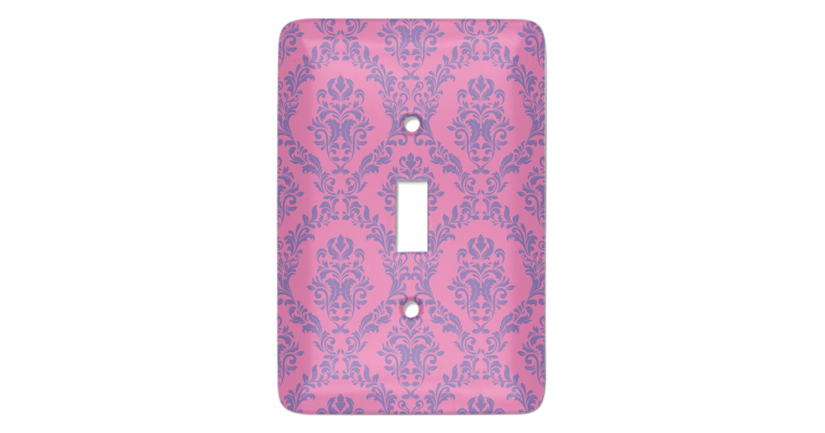 Custom Pink & Purple Damask Light Switch Cover | YouCustomizeIt