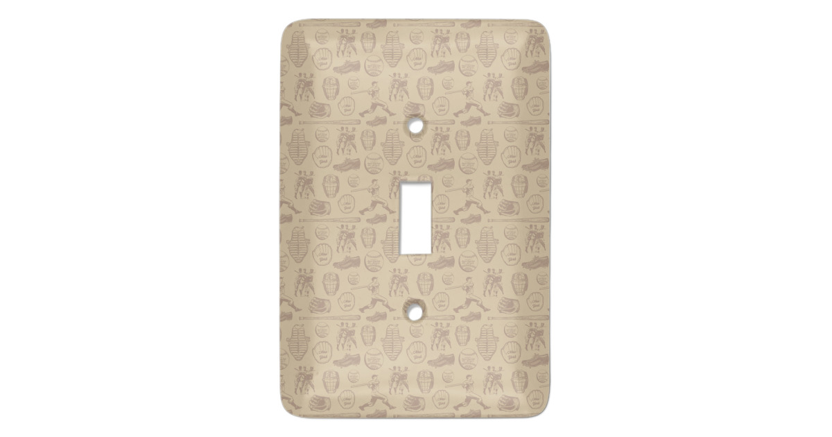 Custom Retro Baseball Light Switch Cover | YouCustomizeIt