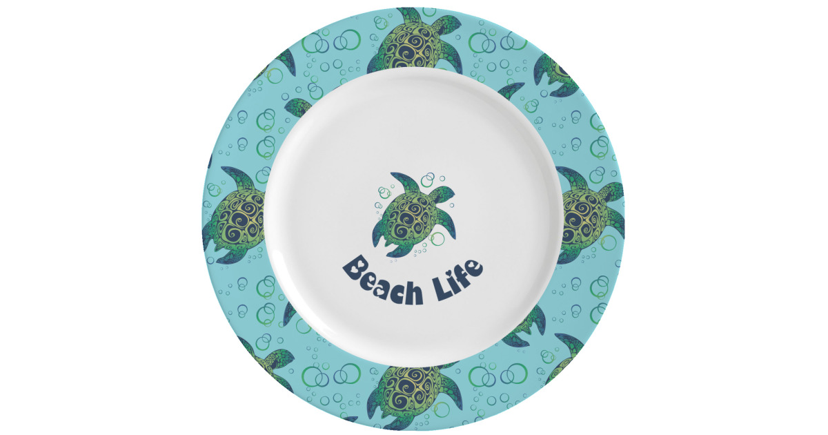 Custom Sea Turtles Ceramic Dinner Plates (Set of 4) (Personalized ...