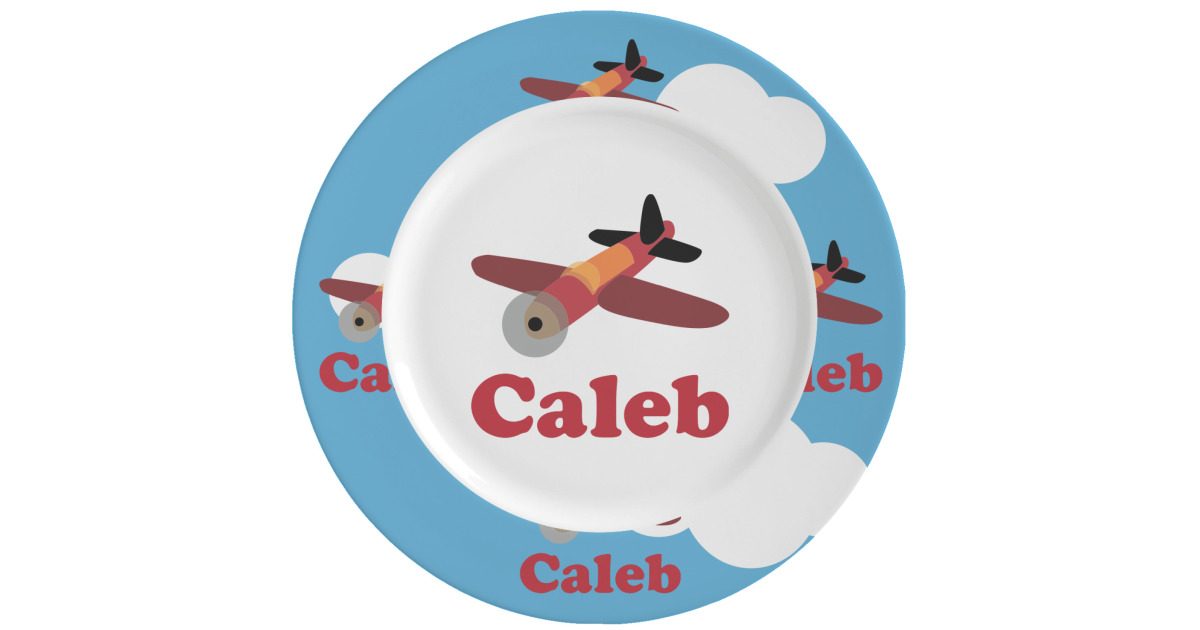 Custom Airplane Ceramic Dinner Plates (Set of 4) (Personalized ...
