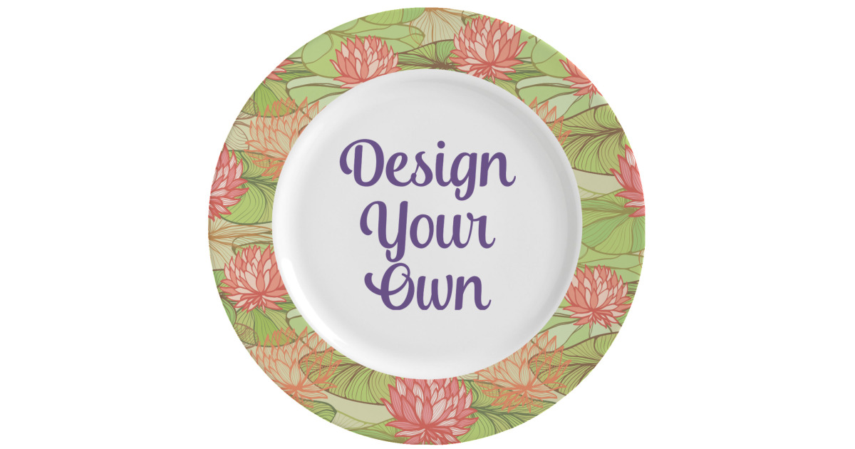 Custom Lily Pads Ceramic Dinner Plates (Set of 4) (Personalized ...