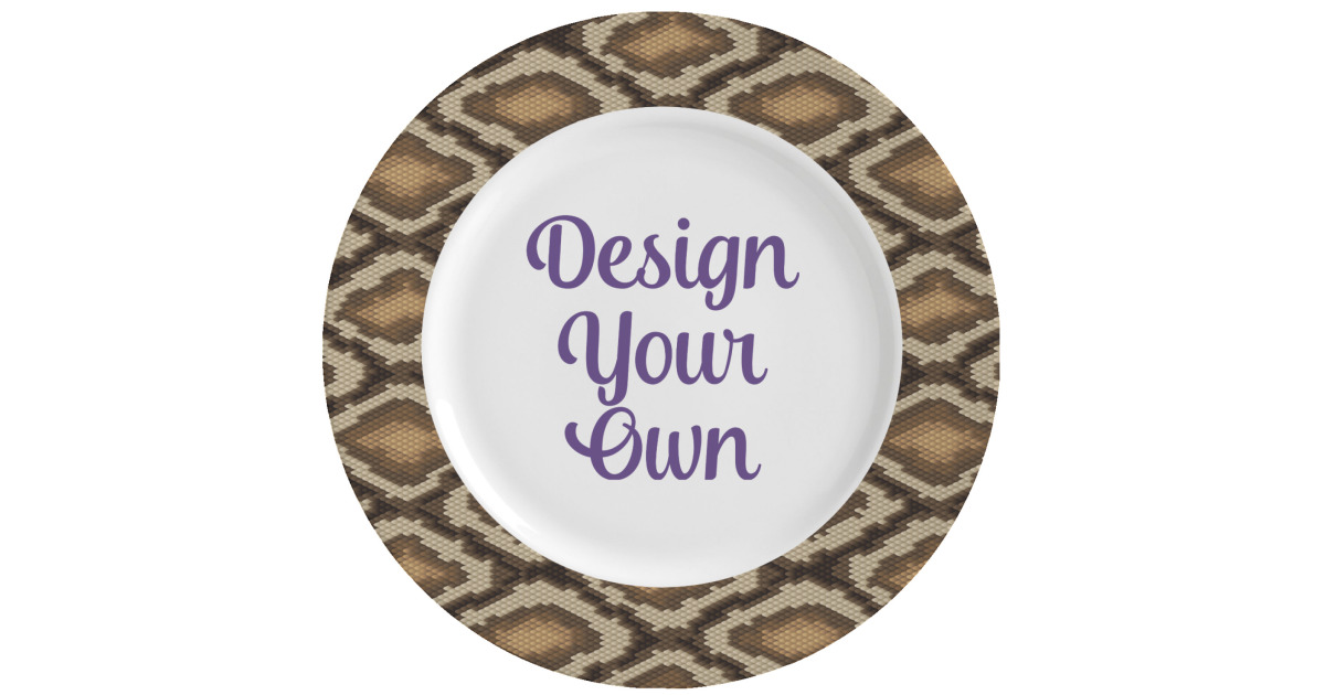 Custom Snake Skin Ceramic Dinner Plates (Set of 4) (Personalized ...