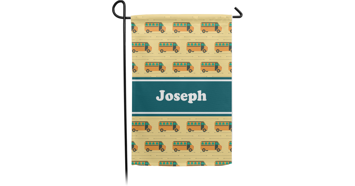 Custom School Bus Garden Flag (Personalized) | YouCustomizeIt