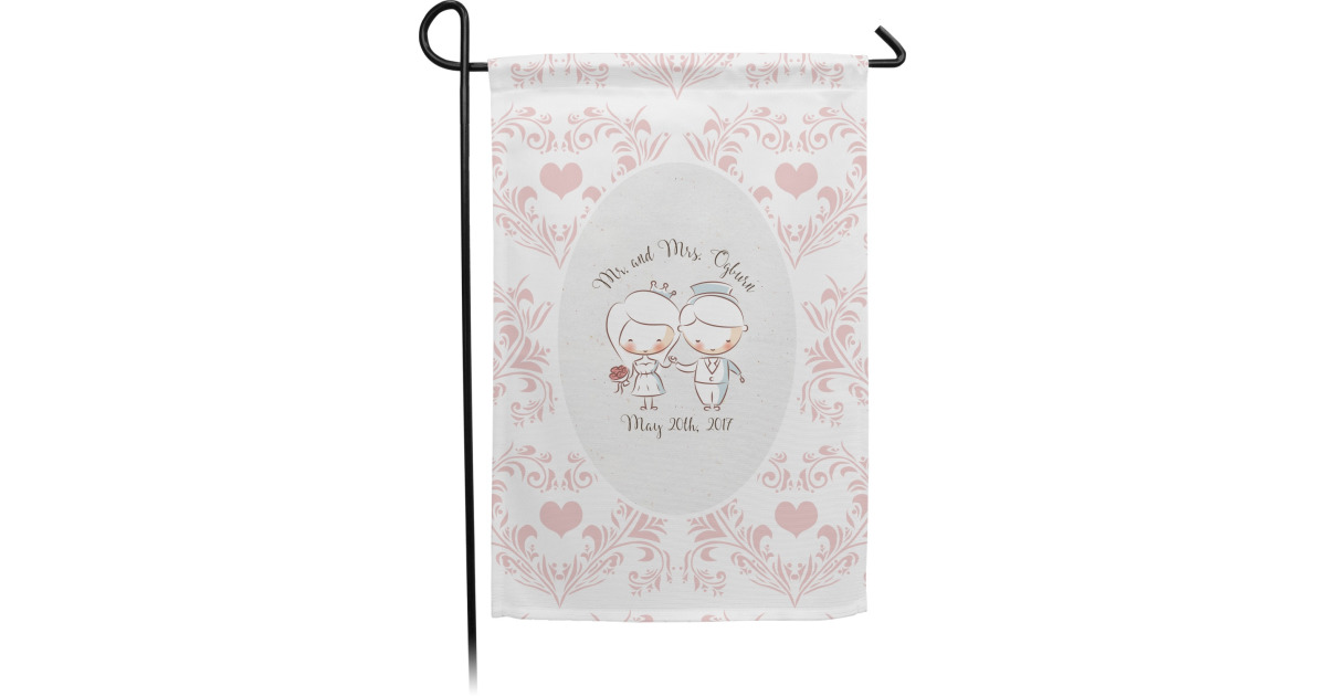 Custom Wedding People Small Garden Flag - Double Sided w/ Couple's ...