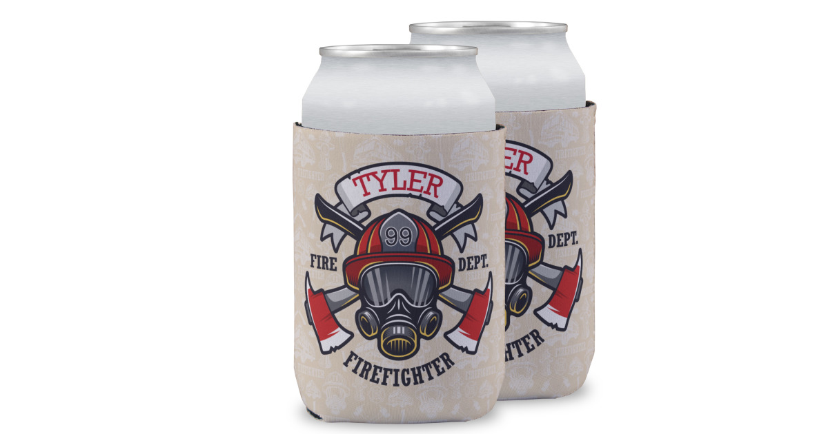 Custom Firefighter Can Cooler (12 oz) w/ Name or Text | YouCustomizeIt