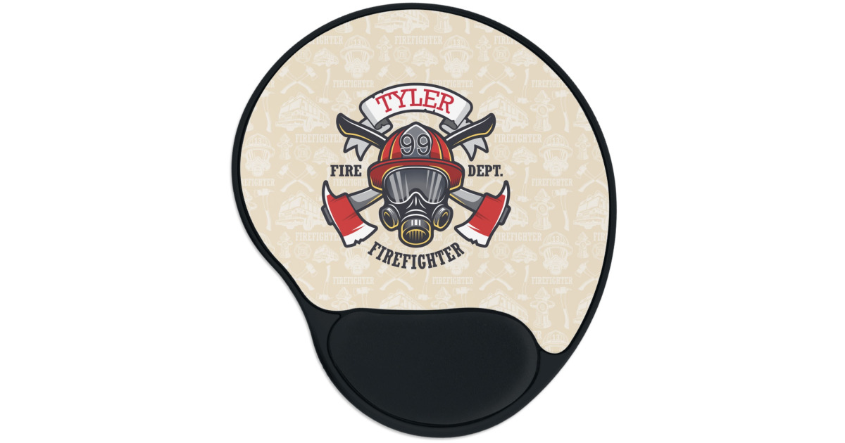 Custom Firefighter Mouse Pad with Wrist Support | YouCustomizeIt