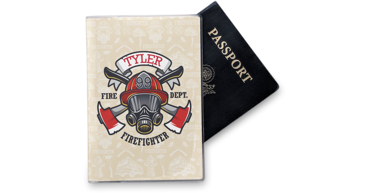 Custom Firefighter Vinyl Passport Holder (Personalized) | YouCustomizeIt