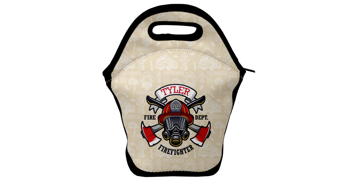 Custom Firefighter Lunch Bag w/ Name or Text | YouCustomizeIt
